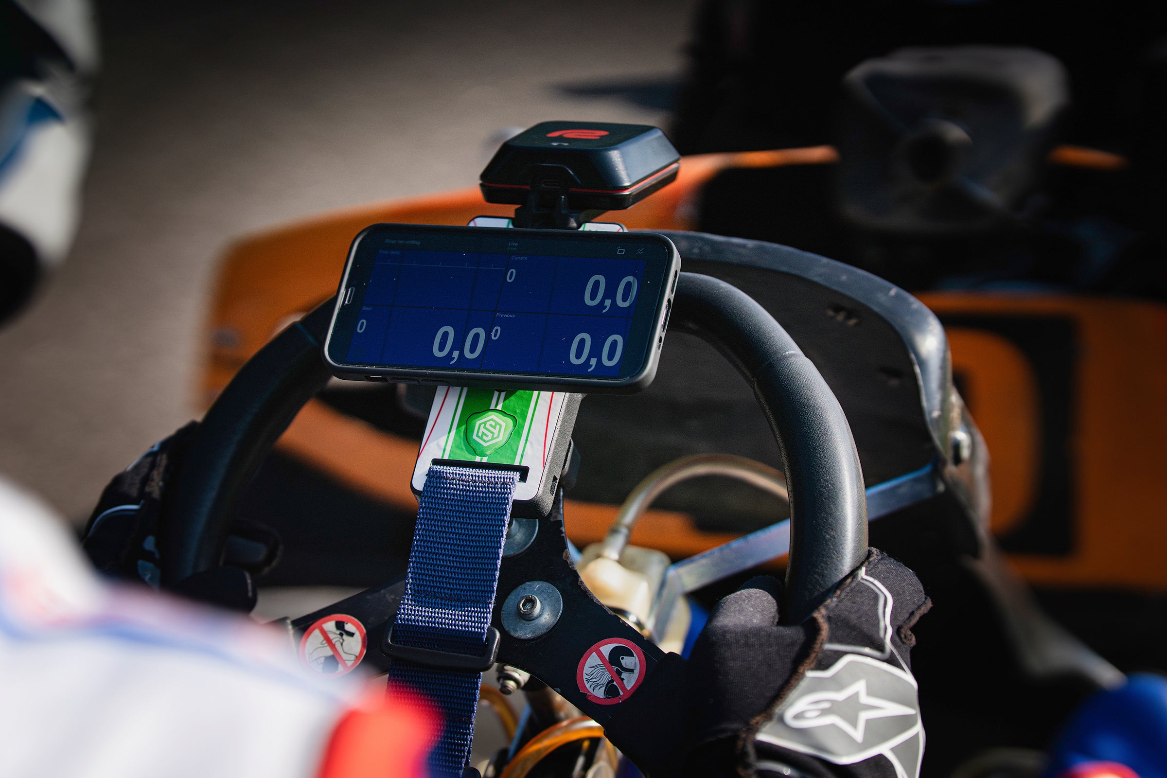 RaceBox, mobile phone & lap timer holder for rental karts. – MOKADAMO